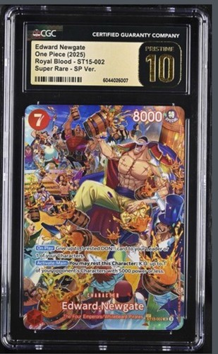 One Piece Card Game Edward Newgate SR SP ST15-002 CGC Pristine 10 ...
