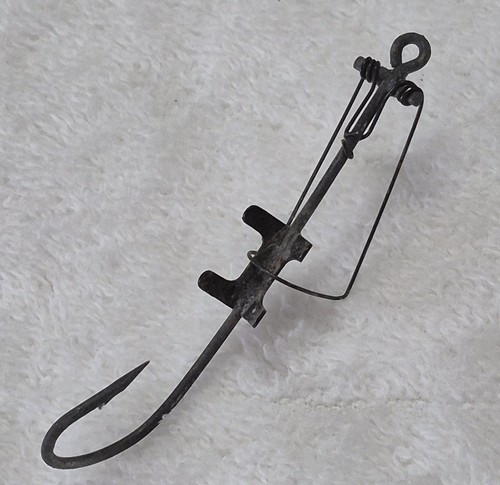 Antique RARE Collectable Spring Loaded Trap Hook Fishing Lure | eBay