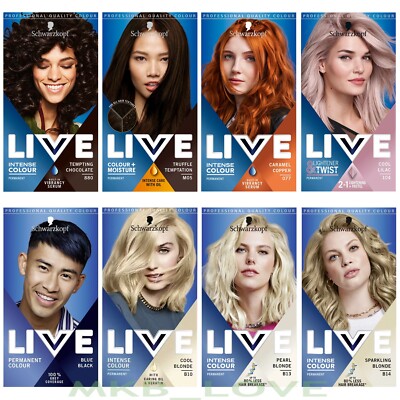 3 x Schwarzkopf LIVE Permanent Hair Dye Hair Colour Select Shades | eBay UK