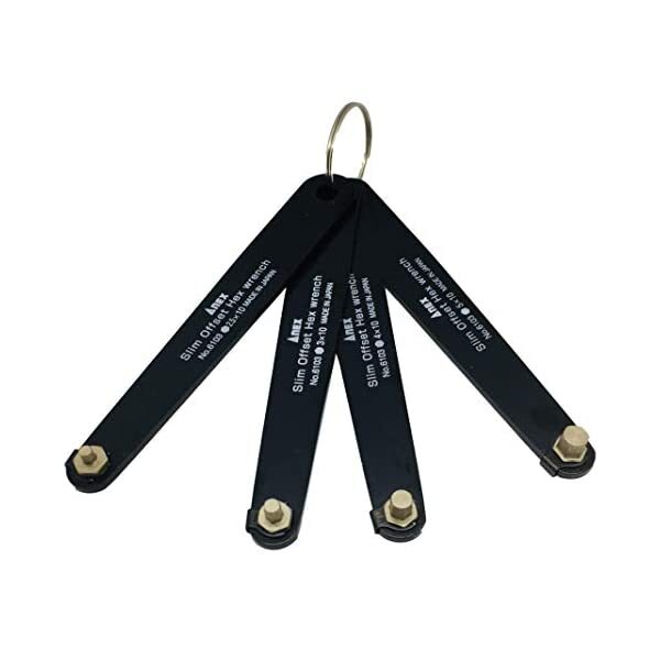 ANEX Slim Offset Hex Wrench Set 4-pcs No. 6103-F Japan free ship JP ...