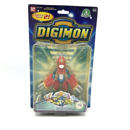 VINTAGE RARE BANDAI DIGIMON FLAMEDRAMON ACTION FIGURE FACTORY SEALED#JN ...