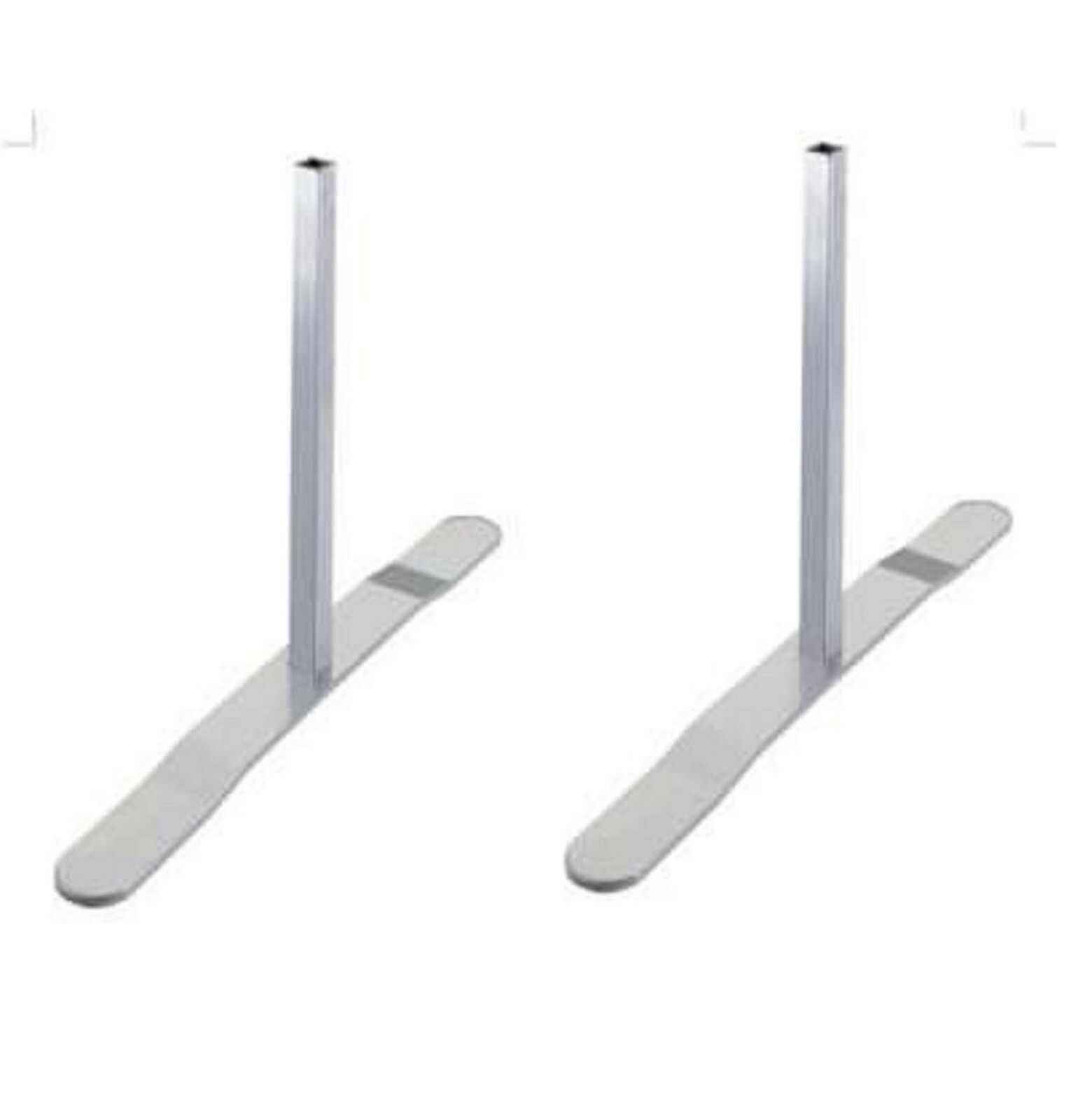 2 X Metal Screen Stability Foot office partition divider feet legs desk ...