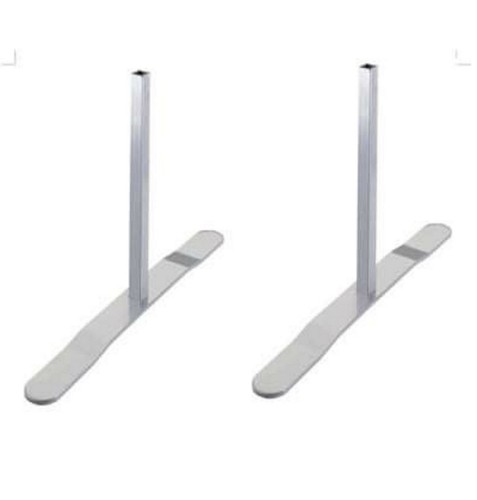 2 X Metal Screen Stability Foot office partition divider feet legs desk ...