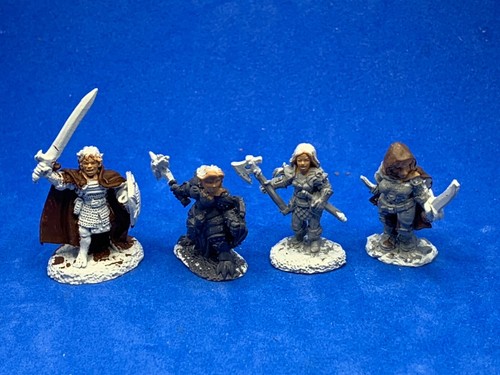 D&D Miniatures [Reaper/Citadel] 4 Gnome / Halflings -loose ,1/2 painted ...