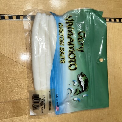Gary Yamamoto Senko 5 Inch Stick Bait Worm Colors Cream White | eBay