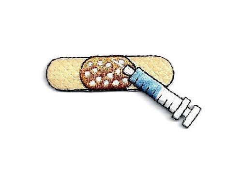 Bandaid W/Syringe Medical - Nurse - Embroidered Iron On Applique Patch ...