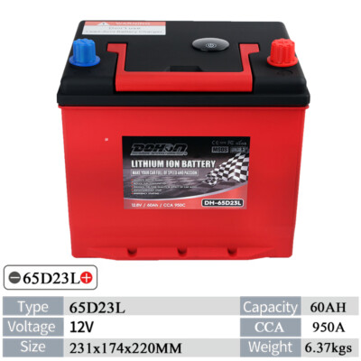 65D23L 60AH 950CCA Lithium-Iron Battery BCI 35 For RX450hL TLX, 3 3 ...