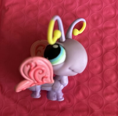 Littlest Pet Shop LPS Purple Butterfly #93 Pink Wings And Blue Eyes ...