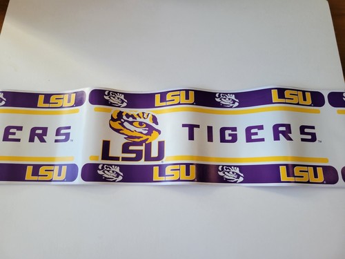 LSU TIGERS NCAA PEEL & STICK WALLPAPER BORDER. 5'' X 15'. NEW | eBay