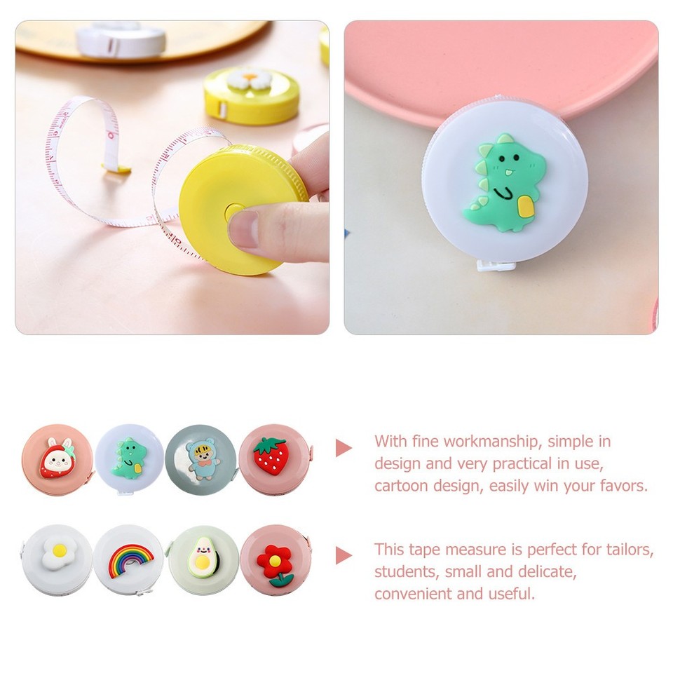 8 Pcs Retractable Mini Tape Measure Cute Cartoon Tape Measure for ...