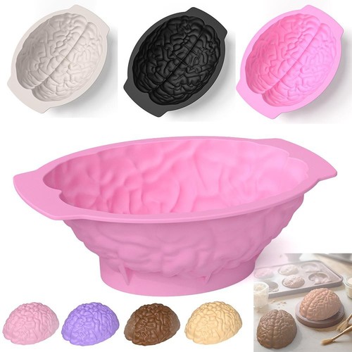 Silicone Brain Mold - Realistic Human Brain Cake Mold,Large Support ...