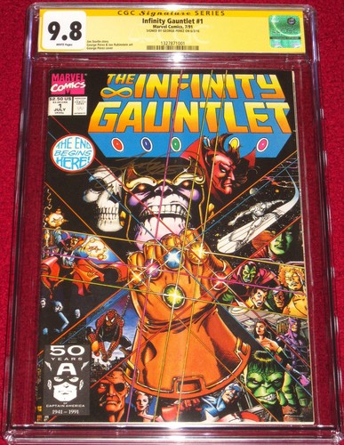 CGC SS Infinity Gauntlet issue 1 signed by GEORGE PEREZ!!! | eBay