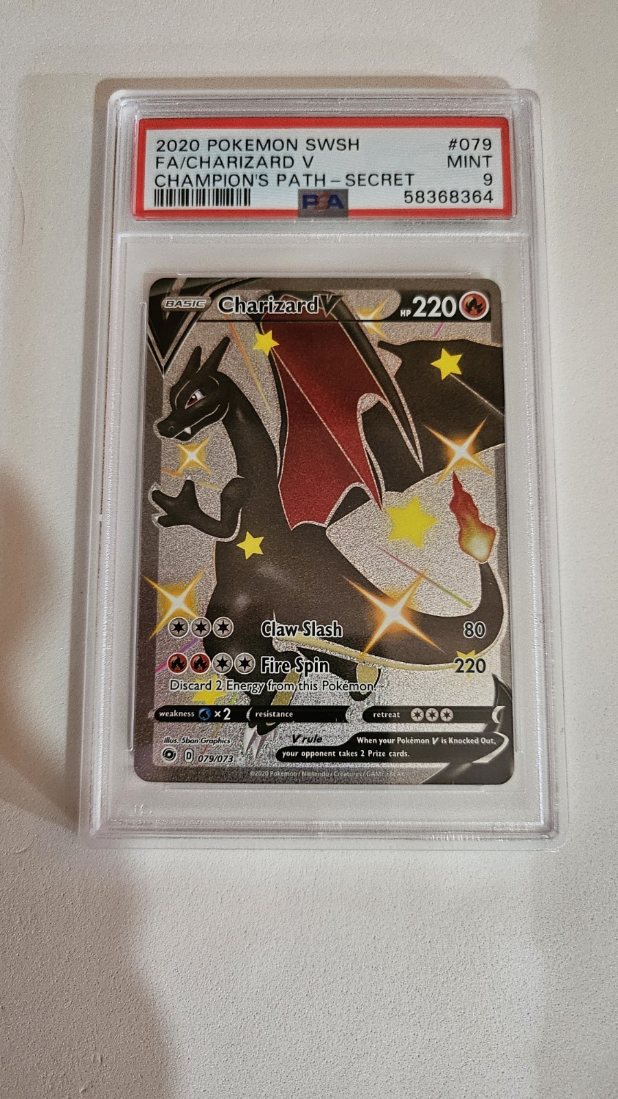 Charizard V 2020 Sword & Shield: Champion's Path #79 Secret Rare (Full ...
