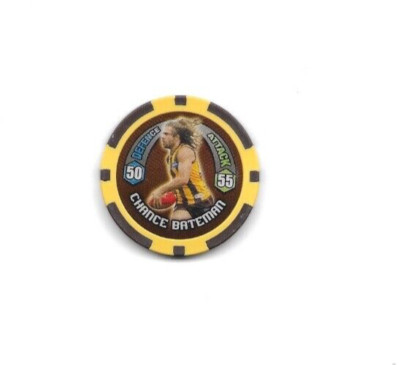 2009 afl HAWTHORN HAWKS CHANCE BATEMAN POKER NIGHT CHIP CHIPZ TOPPS ...