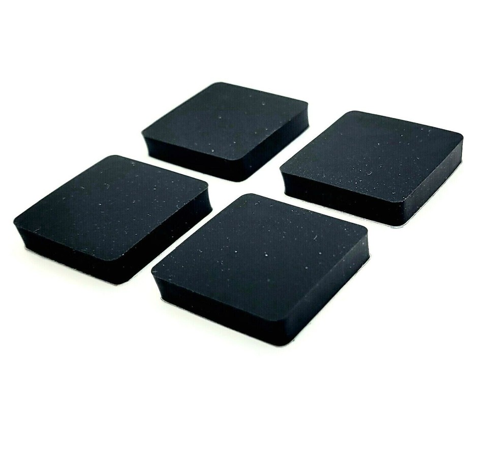 3/16" Thick Stick on Rubber Feet 1" Square Bumpers 3M Adhesive Back ...