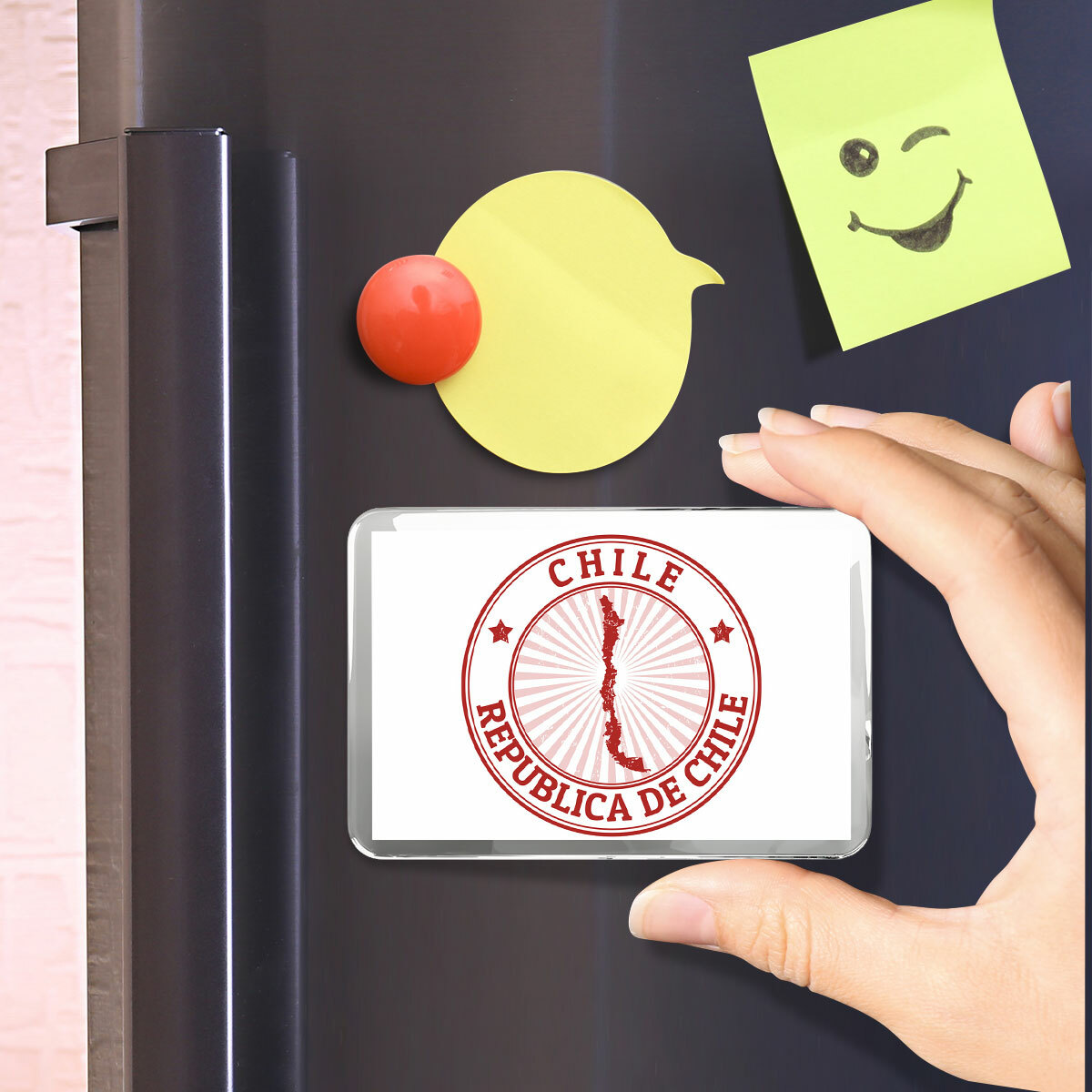 Cool Republic De Chile Map Classic Fridge Magnet - Red Star Kitchen ...