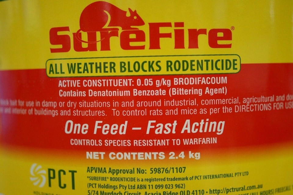 SureFire All Weather Mouse & Rat Poison Bait Blocks 8 KG | eBay Australia