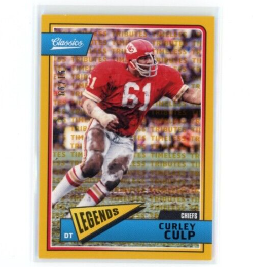 CURLEY CULP 2018 Panini Classics Timeless Tributes Gold /99 Chiefs #139 ...