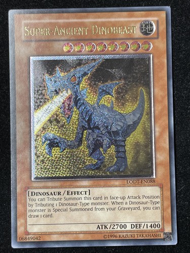 YUGIOH SUPER-ANCIENT DINOBEAST ULTIMATE RARE GOOD CONDITION LODT-EN088 ...