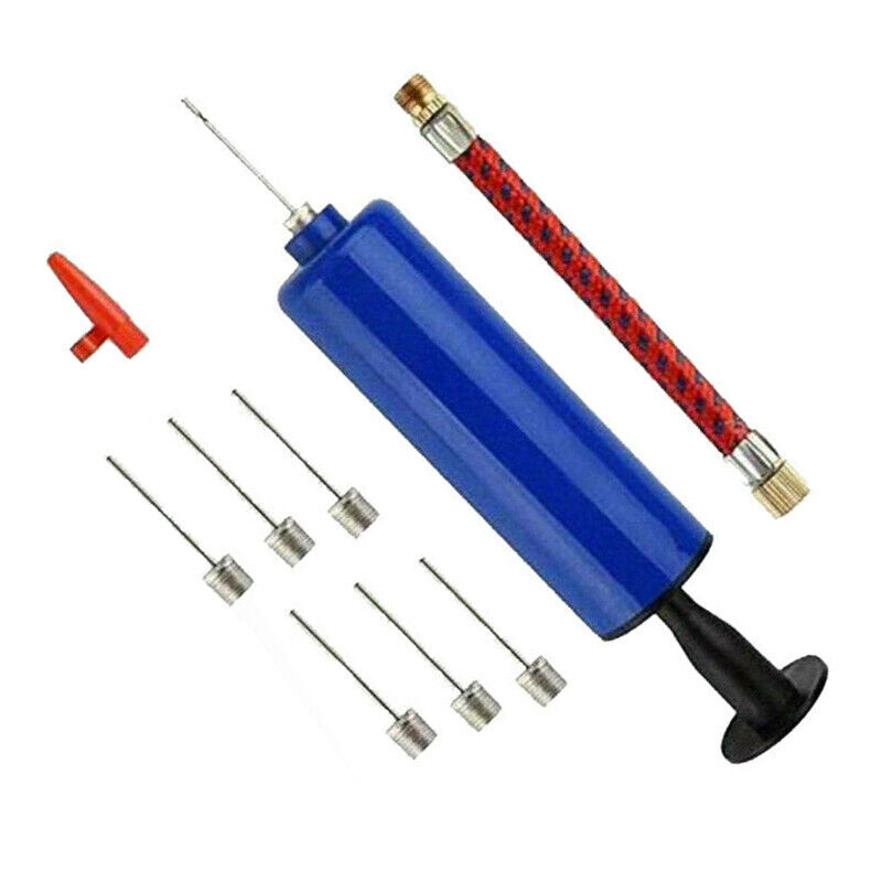 Portable Ball Pump Air Inflator Kit W Needle Nozzle Hose For Basketball ...