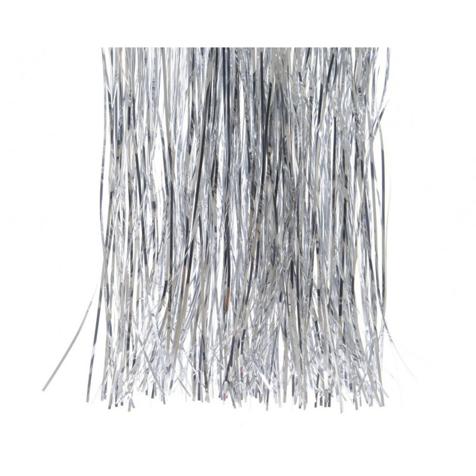 Silver Lametta Foil Tinsel Garland Strands Christmas Tree Decor 50cm x ...
