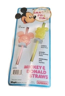 Vintage Walt Disney Mickey Mouse Happy Straws Brand New Superseal | eBay