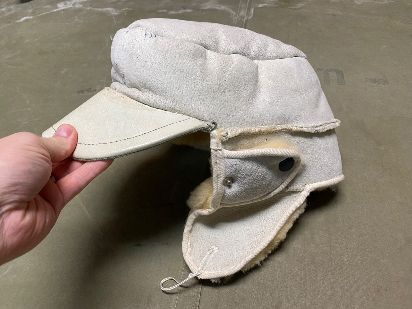 WWII GERMAN LUFTWAFFE PARATROOPER WINTER FIELD HAT CAP-LARGE, MADE BY ...