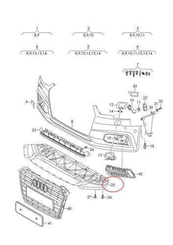 Vag Closing Element For Audi A4 Avant 2016 2017 Genuine 8W0807611A | eBay