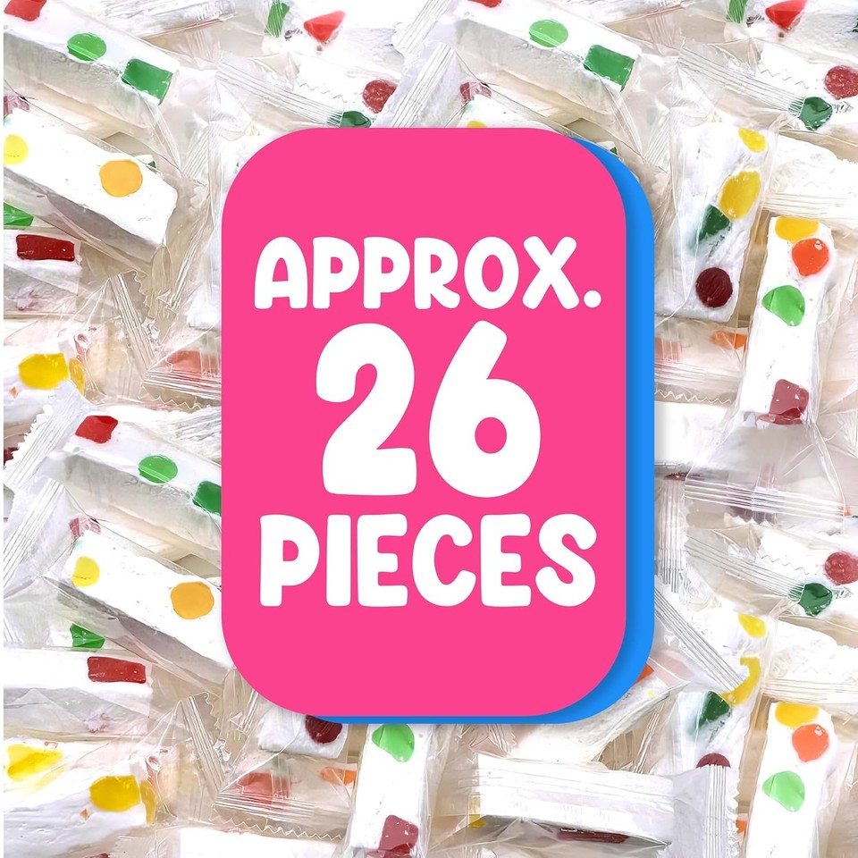 Jujube Nougat 10oz Approx 26 Pieces - Sweet Candy Individually Wrapped ...