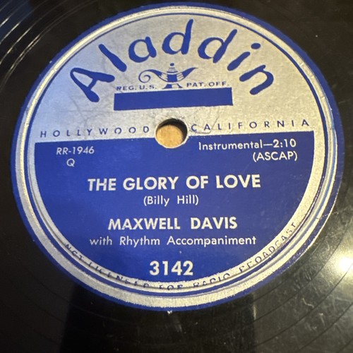 Aladdin 78 RPM Maxwell Davis - Glory Of Love 3142 V+ R&B Blues | eBay