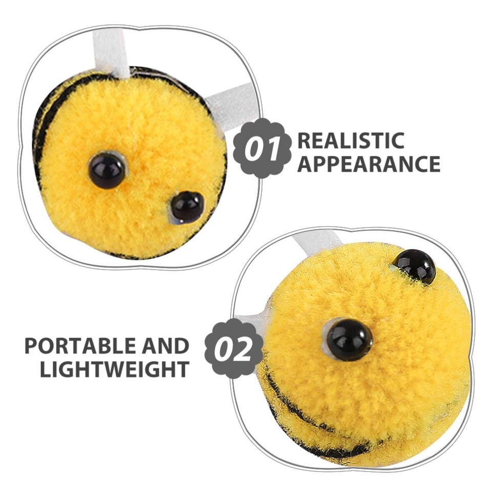 50 Pcs Woolen Bee Ornament Fake Nursery Decor Felt Bees for Crafts ...