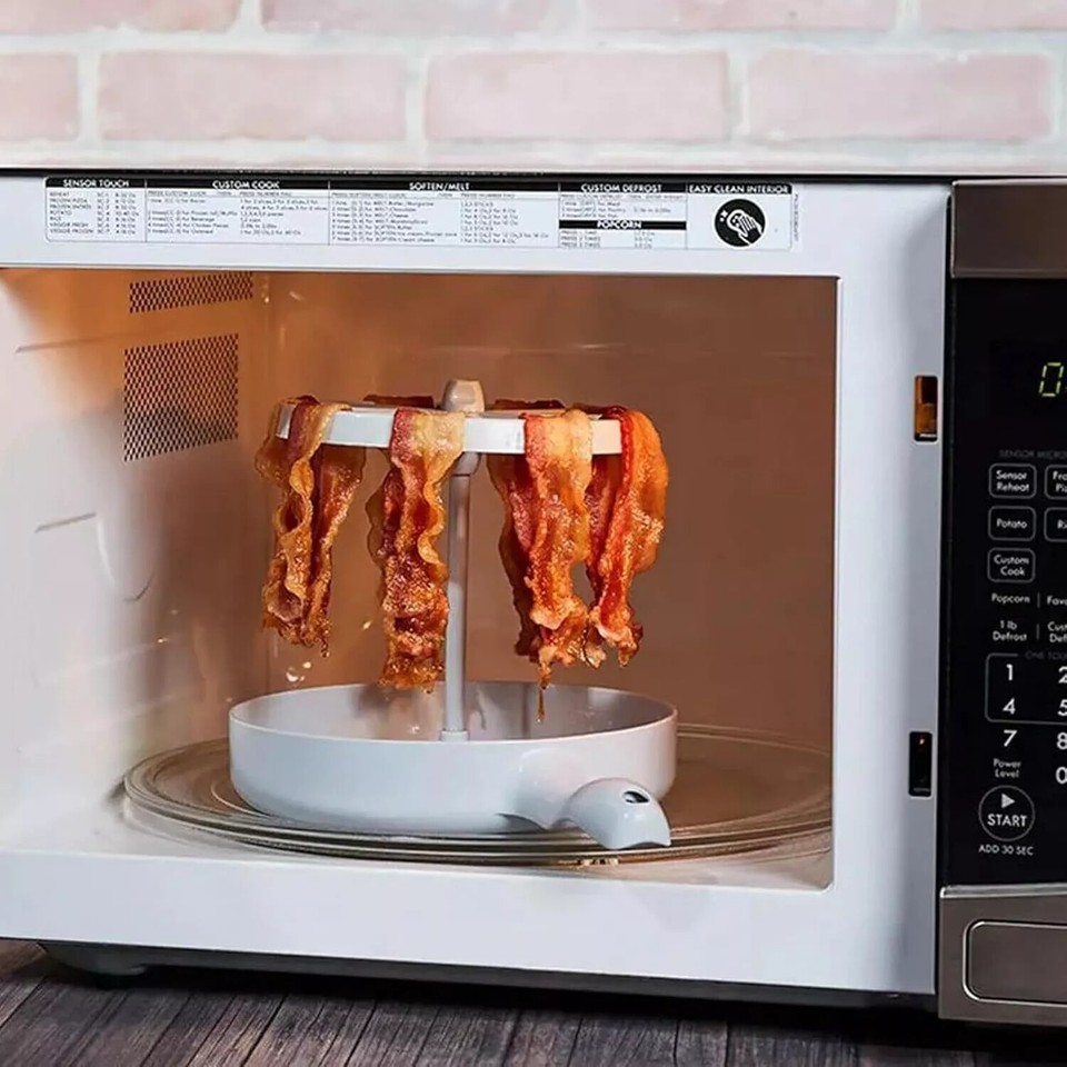 Microwave Barbecue Grill, Bacon Wizard Microwave Crispy Bacon Maker HOT ...