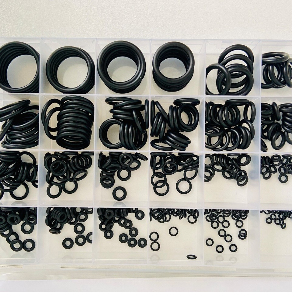 400 Pcs Rubber O-Rings Assortment Kit, 24 Sizes O Rings Assortment ...
