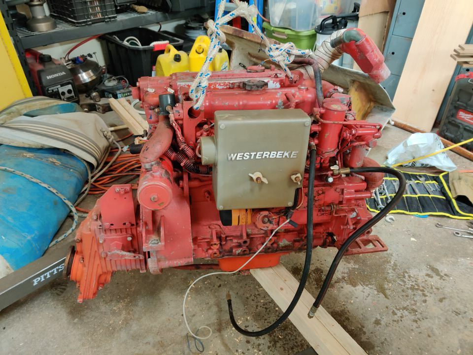 Westerbeke 38B FOUR 37 HP Marine Diesel Engine with Transmission / Gear ...