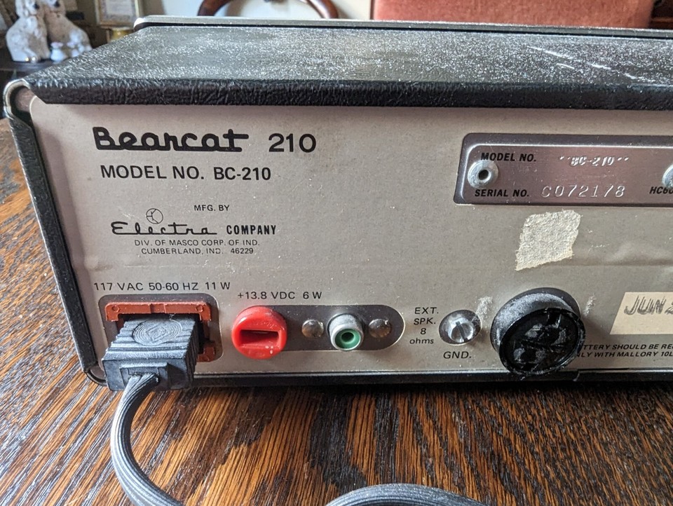Vintage Bearcat 210 BC-210 Programmable VHF/UHF Scanner Radio | eBay