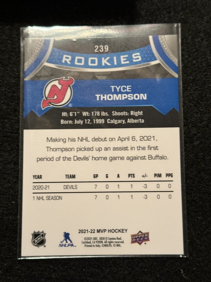 2021-22 Upper Deck MVP - Rookie Blue #239 Tyce Thompson (RC) | eBay