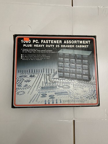 Vintage Test Rite 1060 pc. Fastener Kit 25 Drawer Cabinet New In Box ...