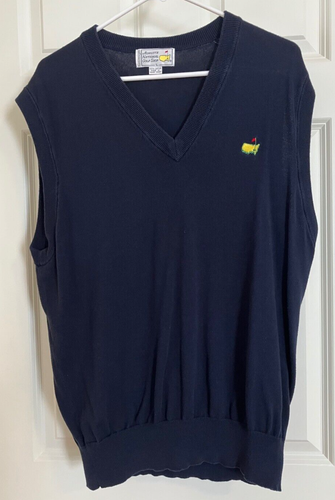 The Masters Slazenger V-Neck Blue Sweater Vest, Men's Lge, Ex Used Cond ...