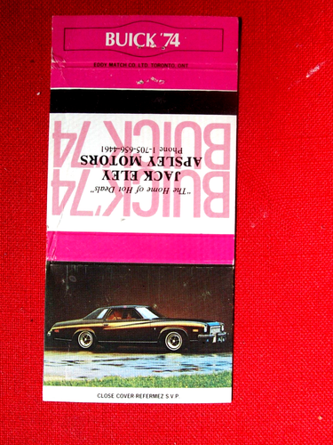 AUTO MOTOR SALES / 1974 BUICK JACK ELEY APSLEY MOTORS ONTARIO CANADA ...
