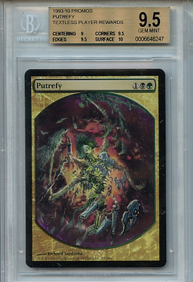 MTG Putrefy BGS 9.5 Magic Card 2006 PlayerTextless Rewards Promos 6247 ...