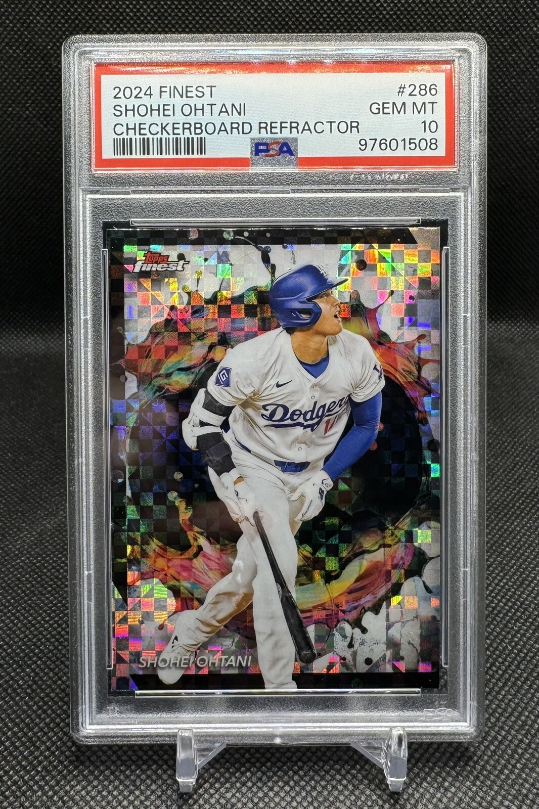 Shohei Ohtani PSA 10 Rare Checkerboard 2024 Topps Finest Dodgers SSP ...