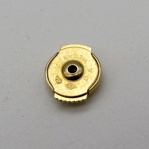 18K Yellow Gold Single Earring / Pin Back – French Eagle Hallmarks – 0 ...