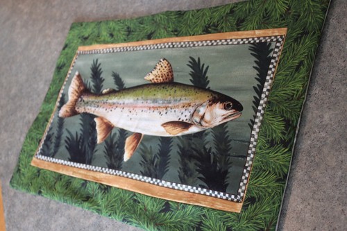 Green Lake Fish 24 X 15 New Handmade Table Runner Topper | eBay