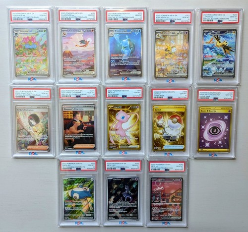 Pokemon 151 PSA 10 Mew EN, IR, Full Art, SIR, Gold, Complete Set - See ...