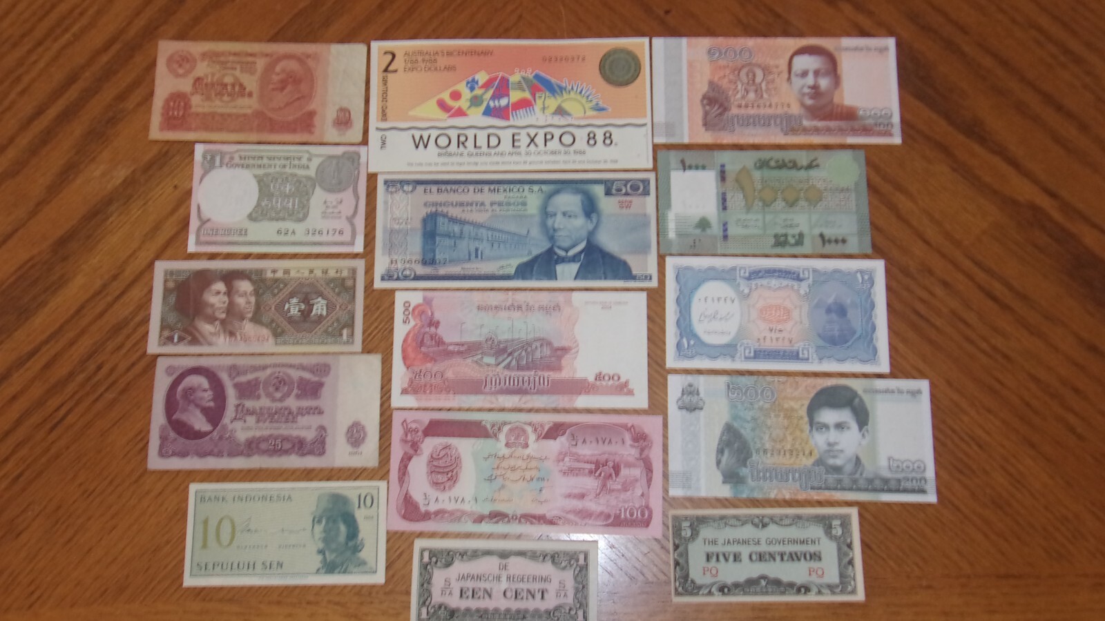 Lot of 15 Different World Bank Notes from Various Countries C1a | eBay