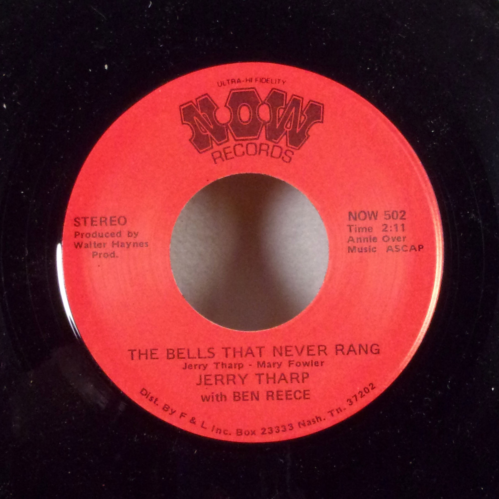 Jerry Tharp The Bells that Never Rang / May You Never Be Alone 7" 45 ...
