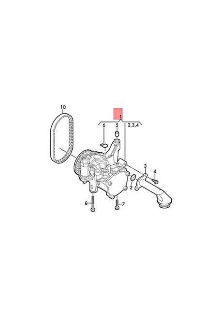 Passat Ölpumpe mit Vakuumpumpe Audi VW Seat Skoda 04L145208P 04L145208P ...