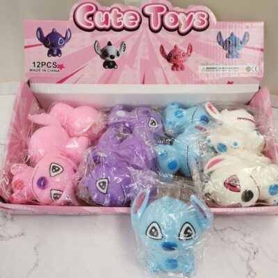 12pc Wholesale Kids Stitch Squishy Sensory Anti Stress Squeeze Toy in ...