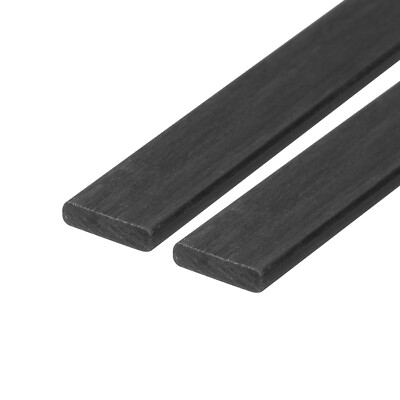 2 Pcs Carbon Fiber Strip 2x8mm 500mm Length Pultruded Flat Carbon Fiber ...