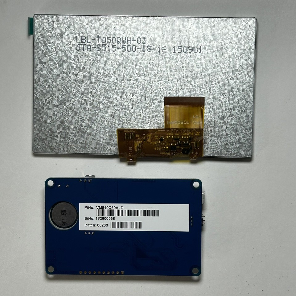 Bridgetek VM810C50A-D, FT810 EVE Credit Card 5in LCD Display ...